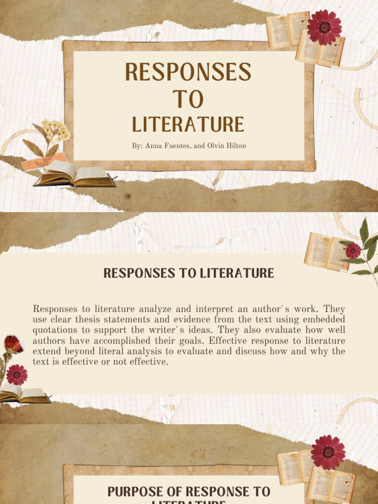 Responses To Literature | PDF | Essays | Communication