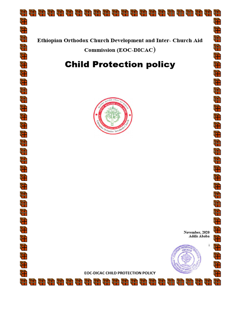 EOC DICAC Child Protection Policy | PDF | Child Protection | Child Abuse