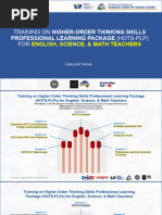 SOLO Framework for HOTS Training | PDF | Menstrual Cycle | Learning