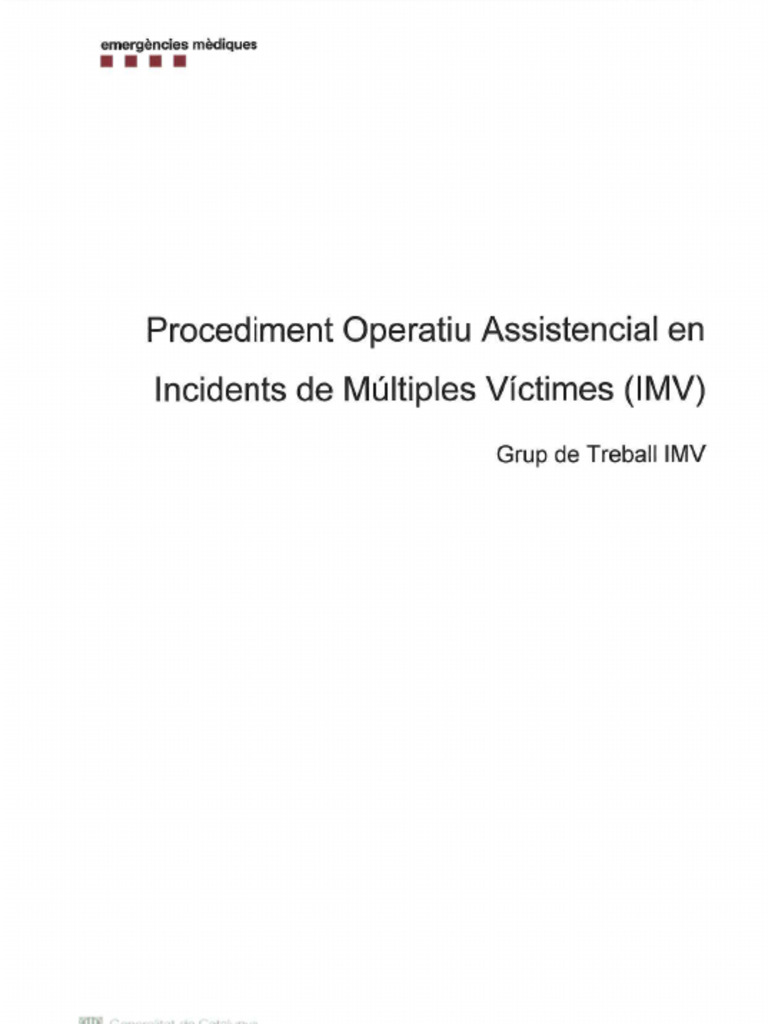 Procediment Operatiu Assistencial IMV | PDF