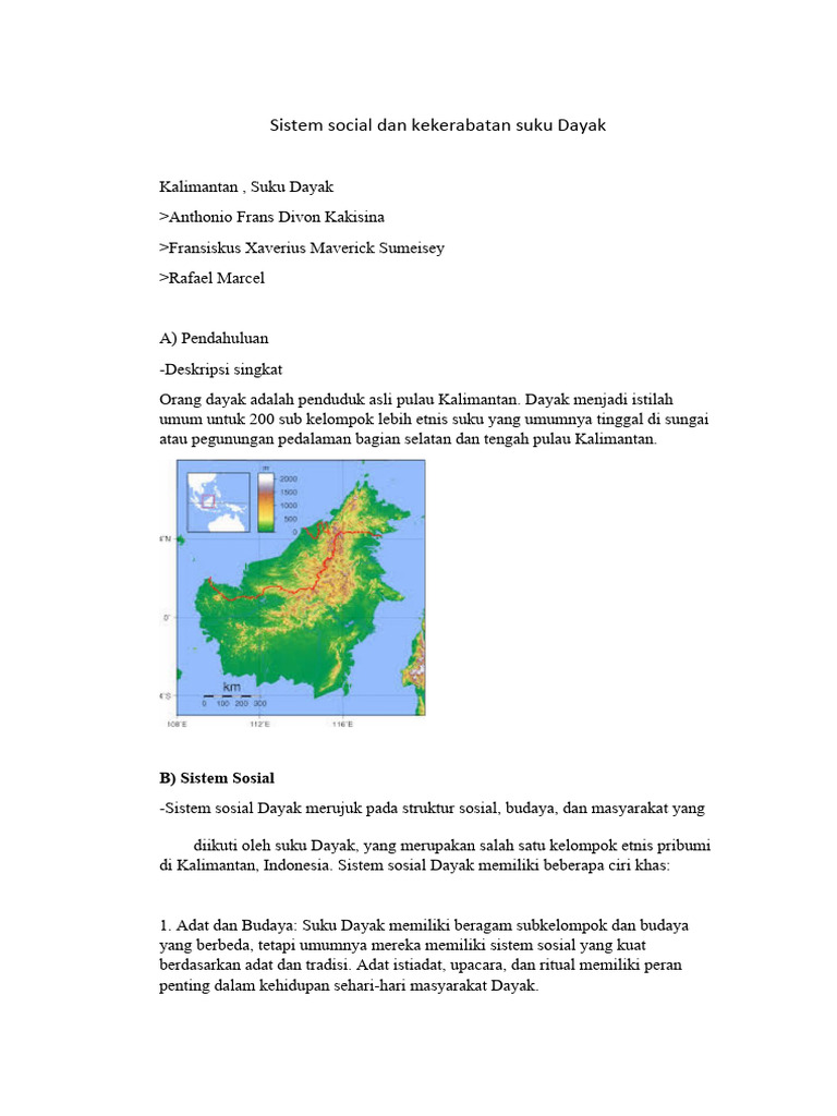 Sistem Social Dan Kekerabatan Suku Dayak | PDF