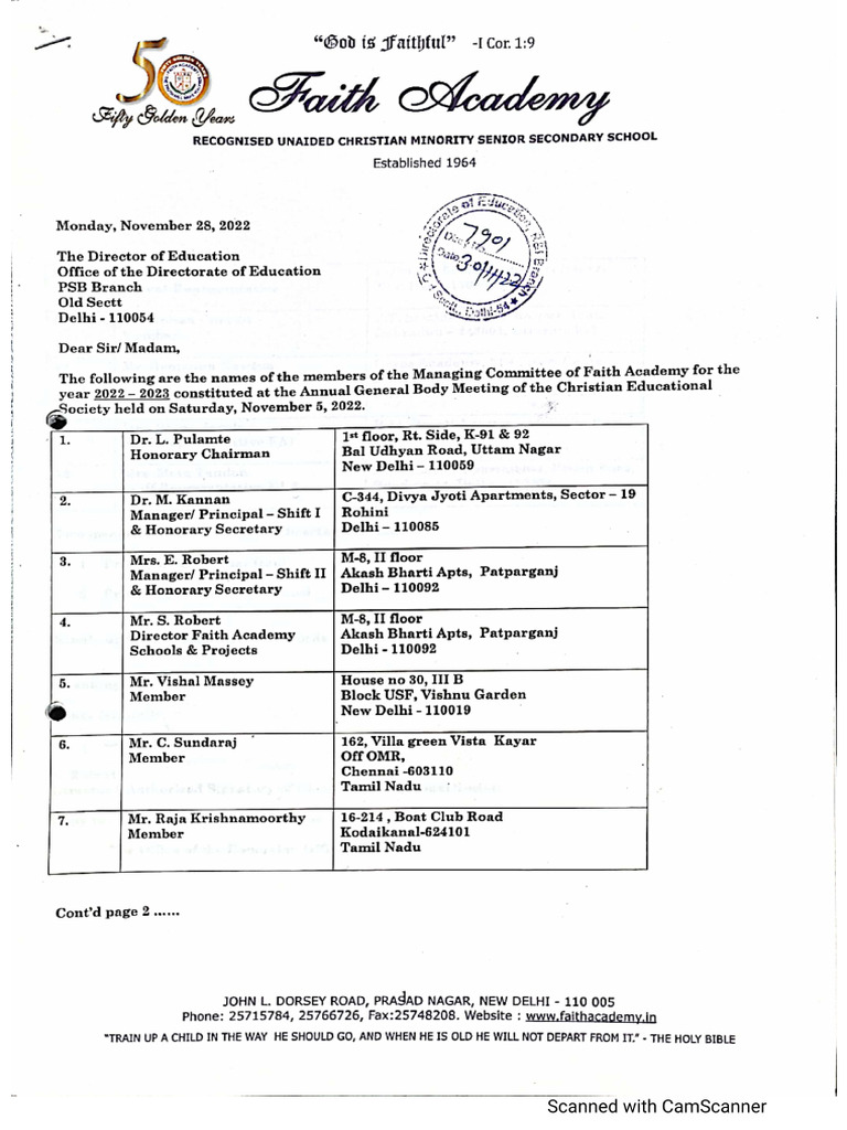 List of School Management Committee | PDF