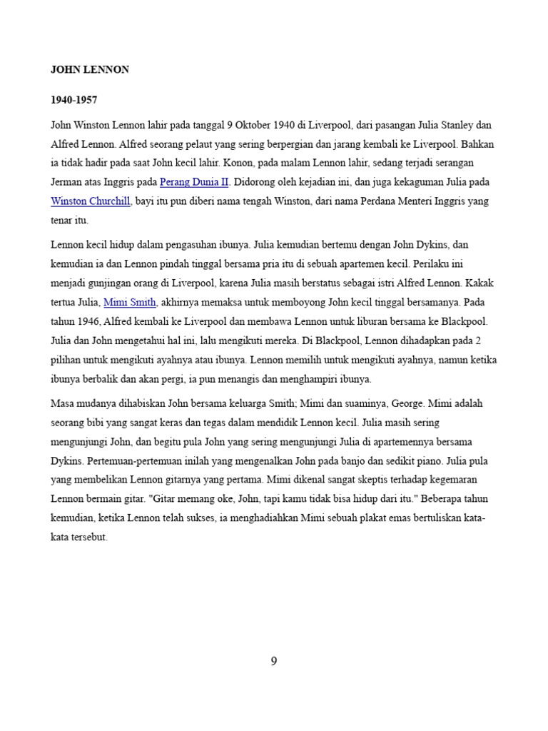 John Lennon | PDF | Seni | Sejarah