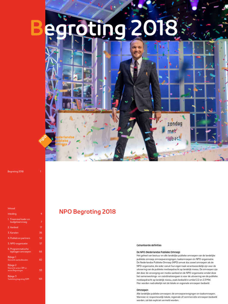 Begroting 2018 NPO | PDF