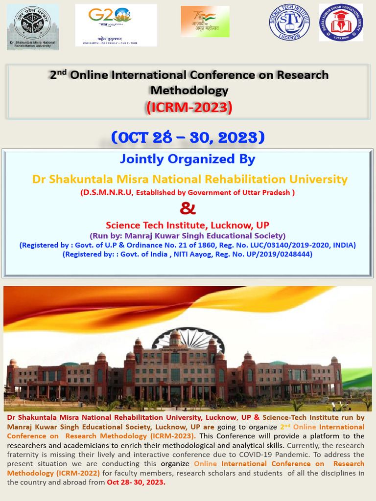 ICRM-2023: Research Methodology Workshop | PDF | Science | Engineering