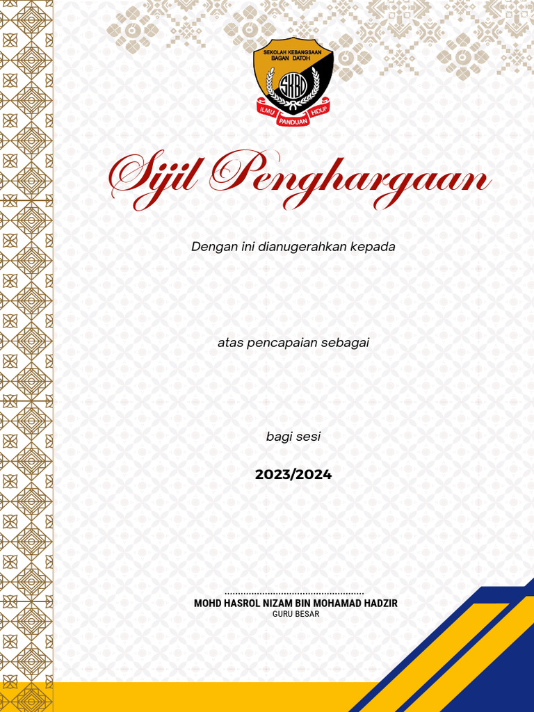 A4 Sijil SKBD | PDF