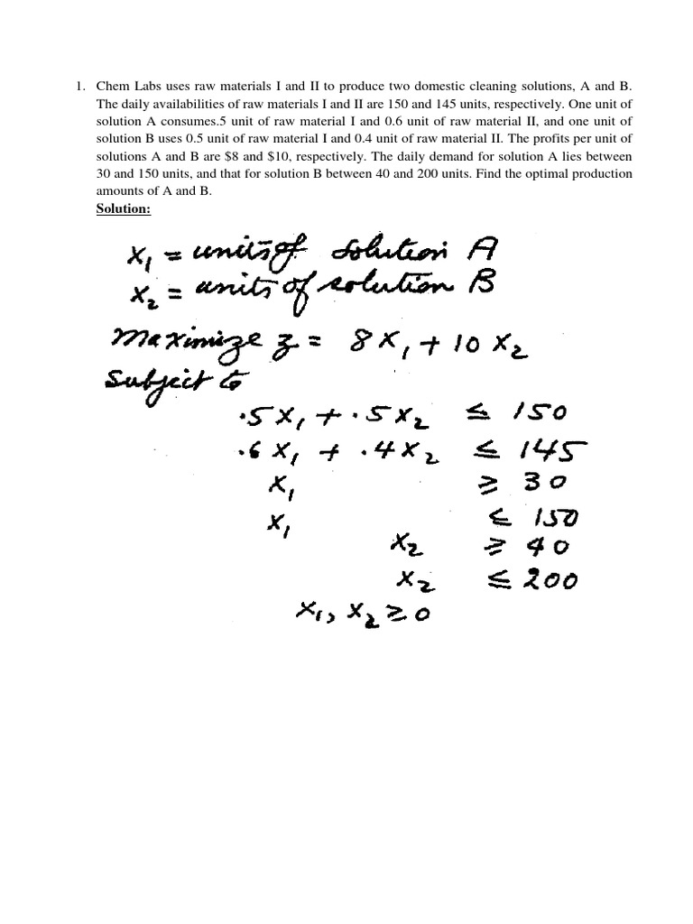 LP Assignement 2022 Solution | PDF | Gasoline | Profit (Economics)