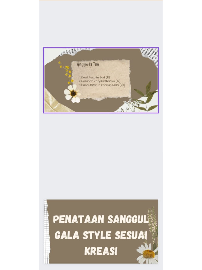 Presentasi Sanggul Gala | PDF