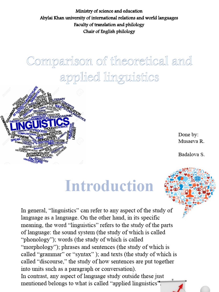 Comparison of Theoretical and Applied Linguistics | PDF | Linguistics ...