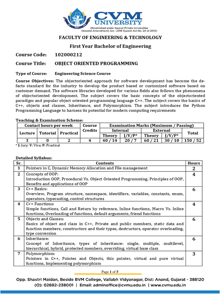 102000212 | PDF | C++ | Object Oriented Programming
