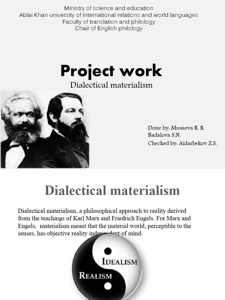 Dialectical Materialism | PDF | Materialism | Dialectic