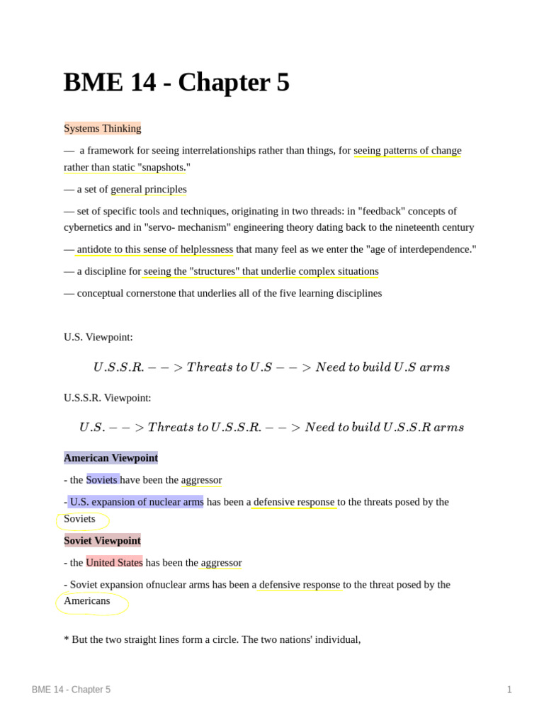 BME 14 - Chapter 5.pdf | PDF | Causality | Feedback