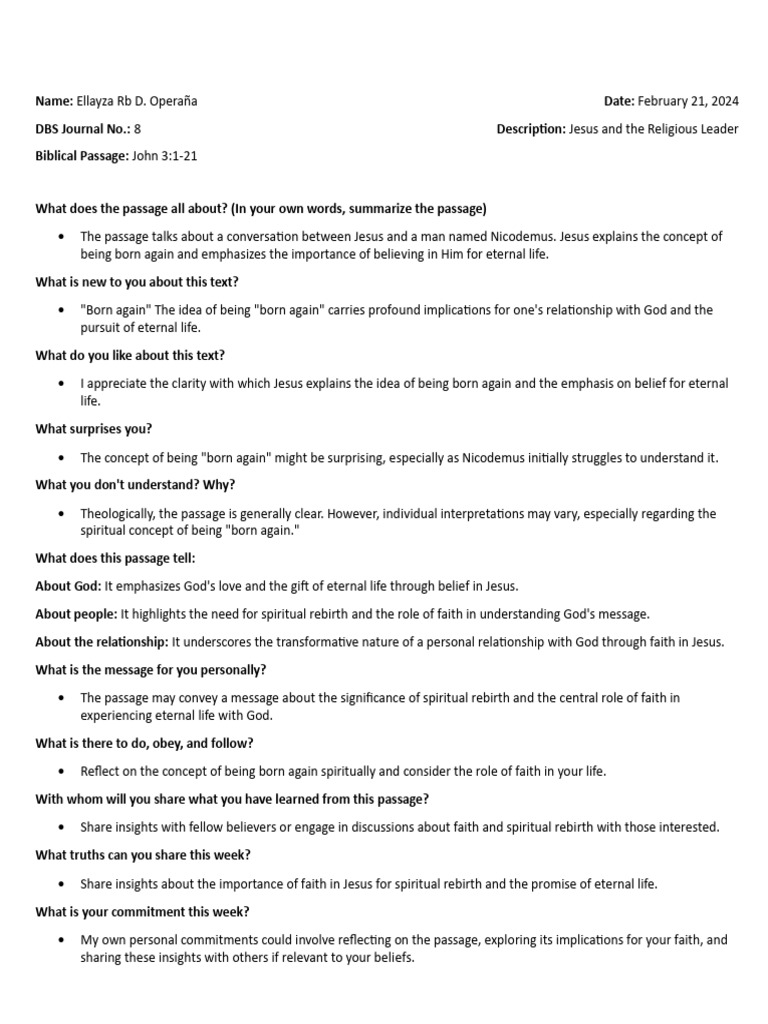 PSF Journal 8-9 | PDF | Born Again | Jesus