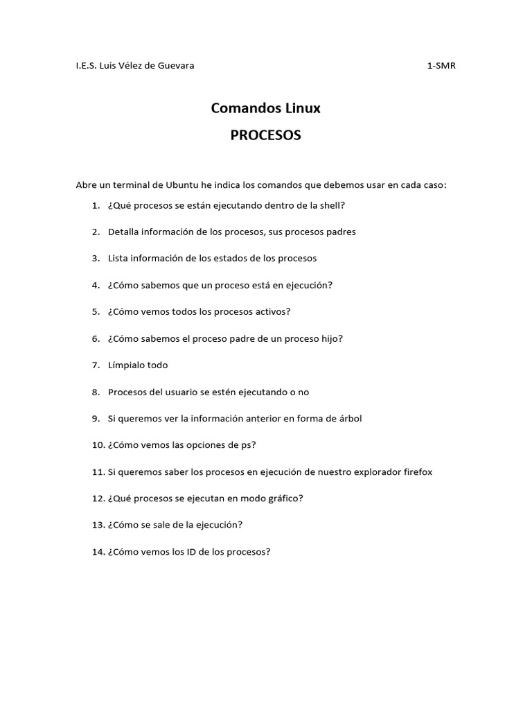 Ejercicios Comandos Linux 14-12-23 | PDF | Juegos y actividades | Informática