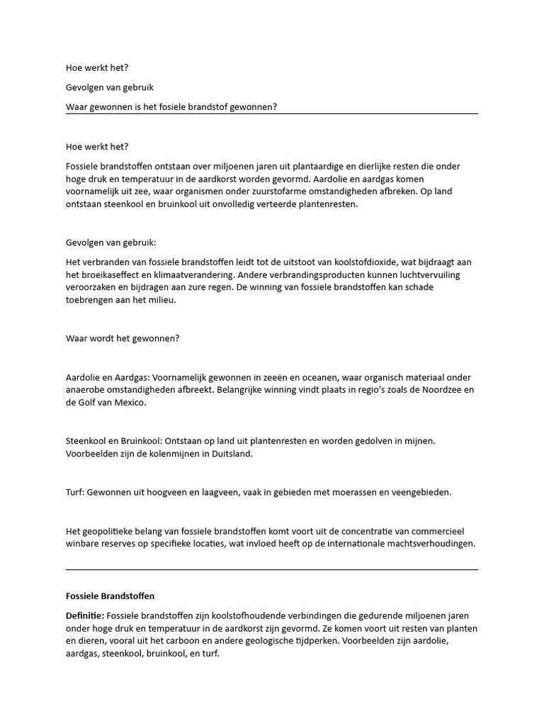 Fosiele Brandstof | PDF