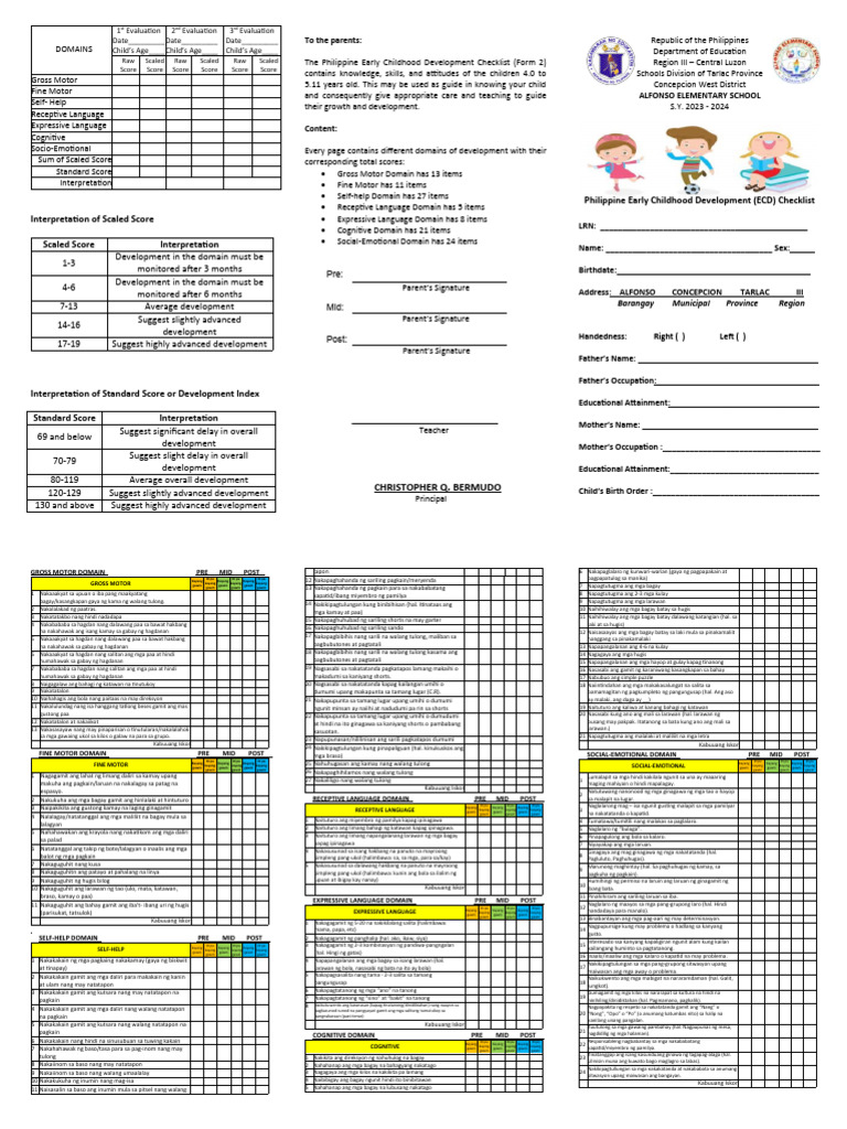 Eccd 2023 24 | PDF | Child Development | Early Childhood Education