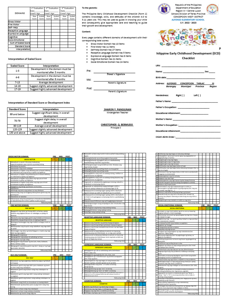 New Edit Eccd 2022 2023 | PDF | Child Development | Early Childhood Education