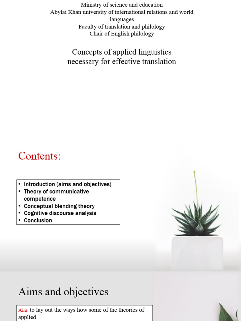 Applied Linguistics in Translation | PDF | Linguistics | Translations