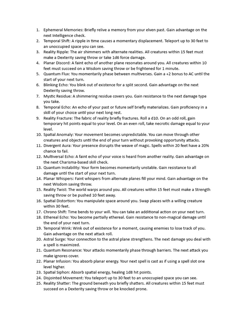 HGHJK, Nwild Magic Table | PDF | Physics