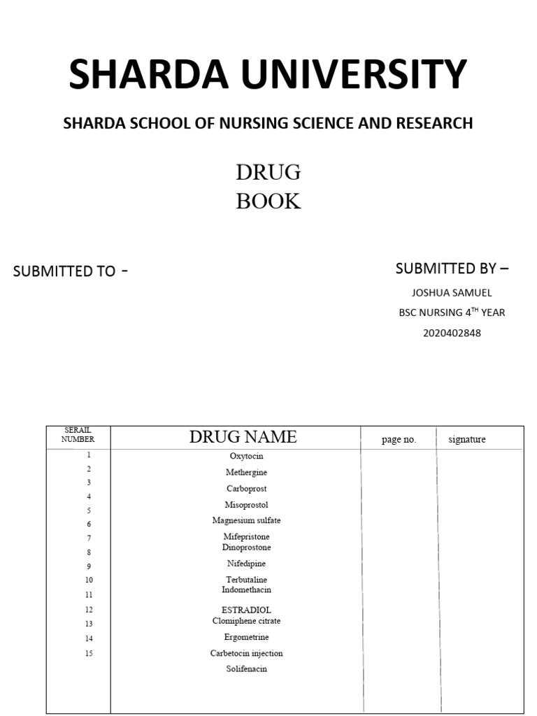 Name of Drug Book | PDF | Drugs | Causes Of Death