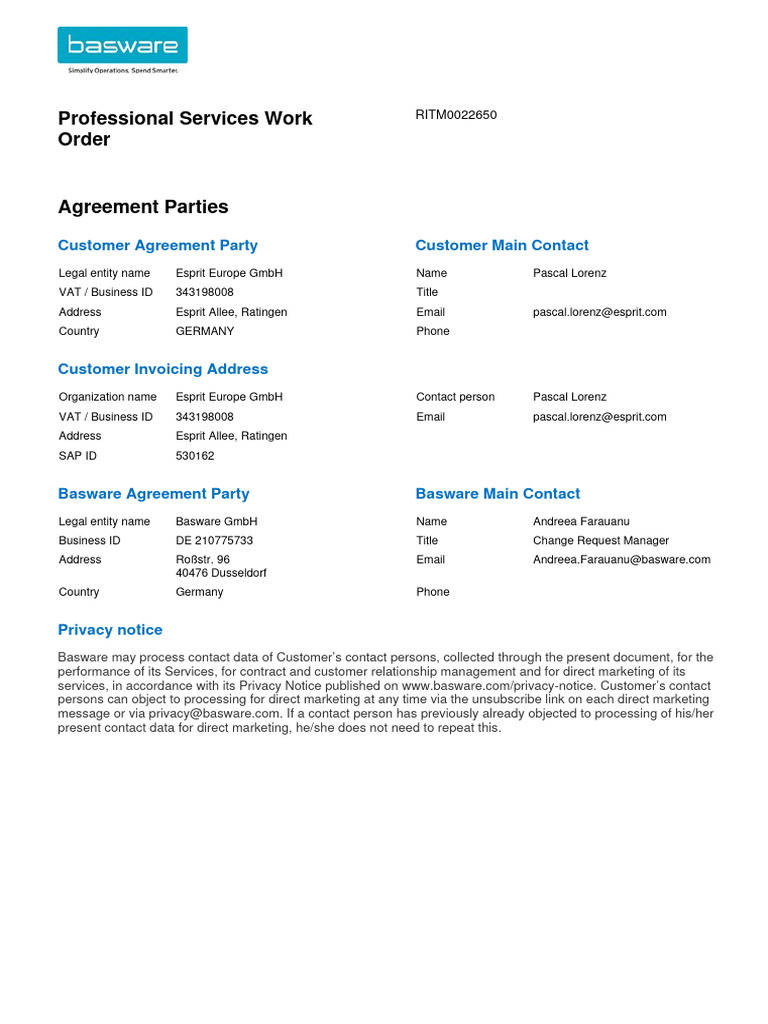 RITM0022650 - Initial Offer - 2023-05-02 | PDF | Value Added Tax | Invoice
