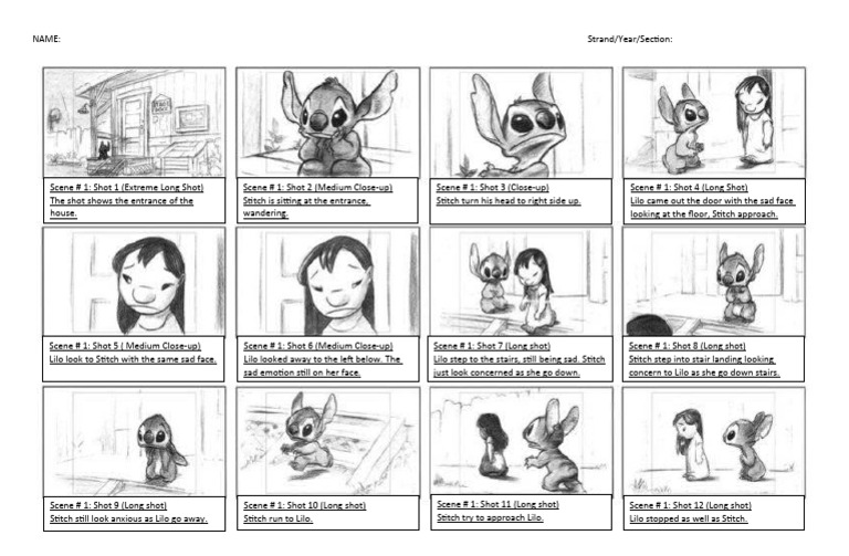 LILO and STITCH STORY BOARD | PDF | Language Arts & Discipline