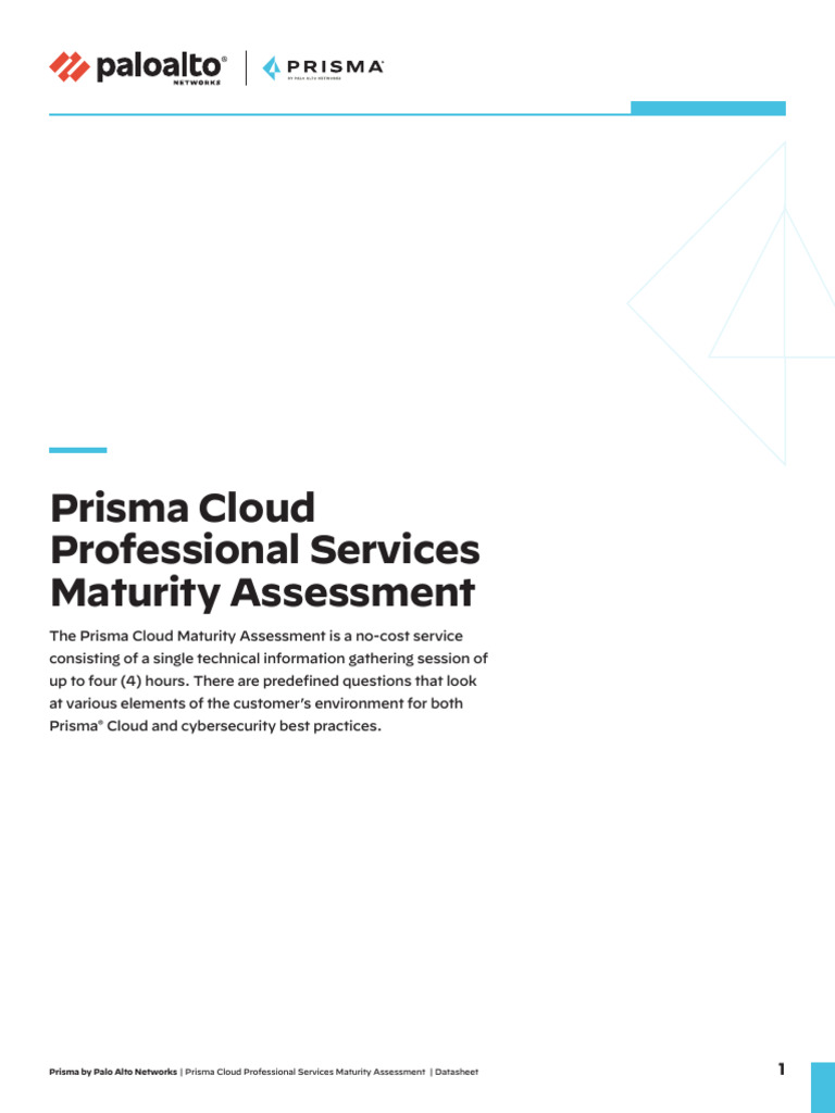Prisma Cloud Maturity Assessment | PDF | Cloud Computing ...