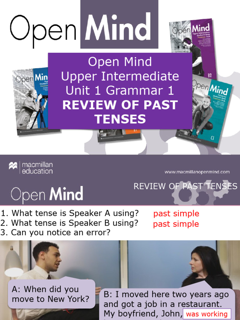 Open Mind Upper Intermediate Unit 01 Grammar 1 | PDF | Grammatical Tense | Linguistics