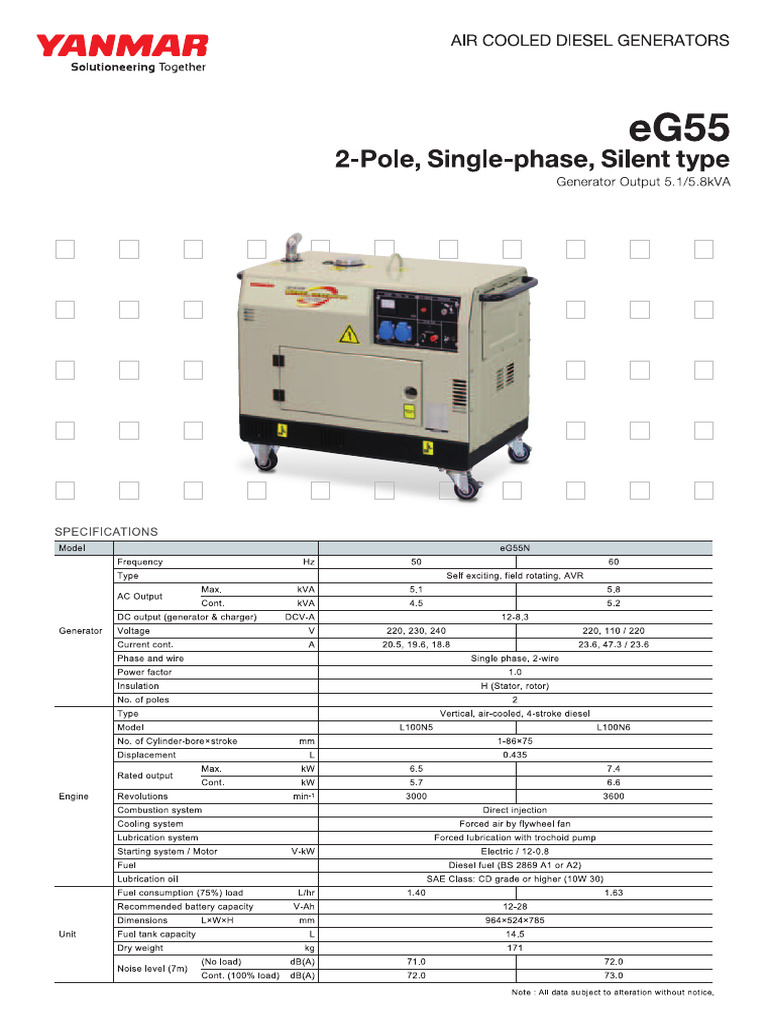 Eg55 YANMAR | PDF