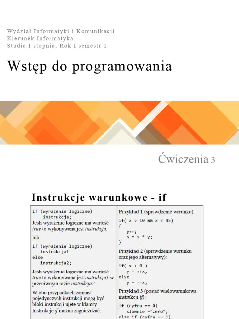 Wstep 3 Warunkowe | PDF