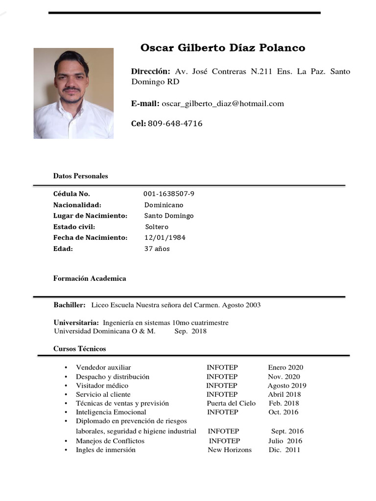 CV. Oscar Díaz | PDF