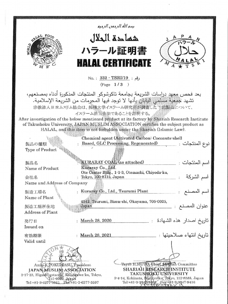 HALAL CERT_2021 | PDF