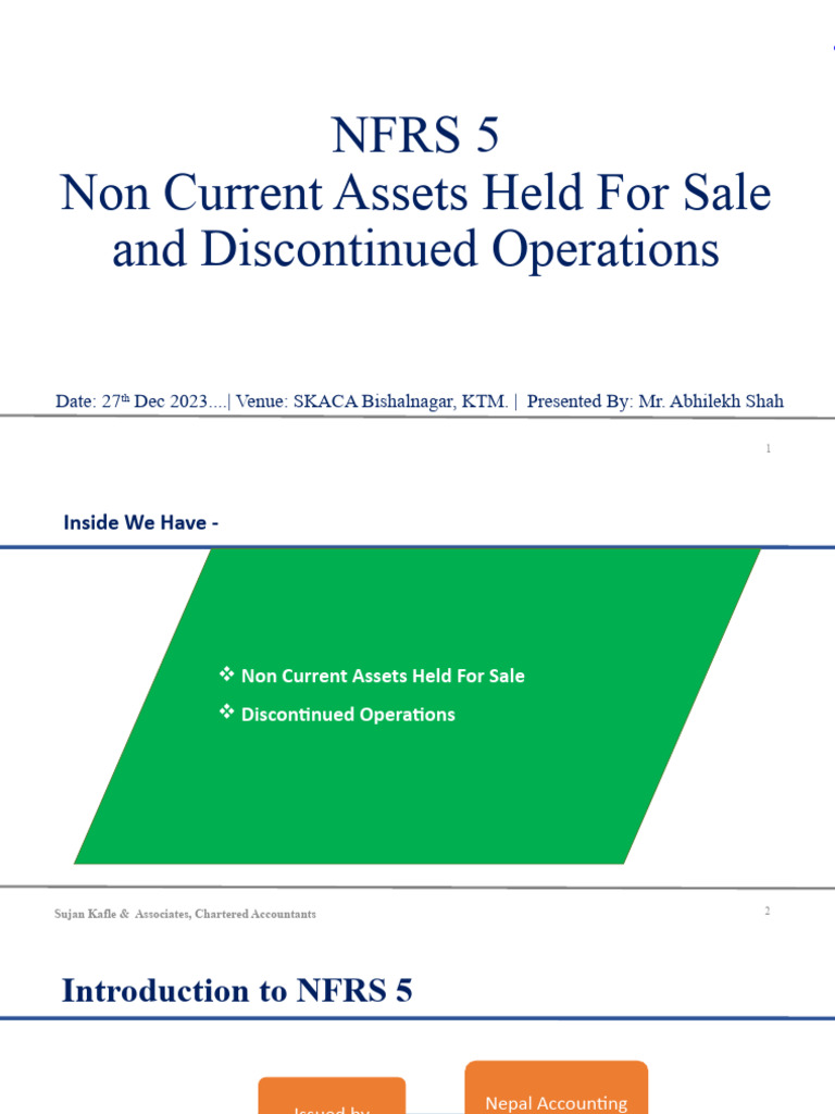 NFRS 5 | PDF | Depreciation | Balance Sheet