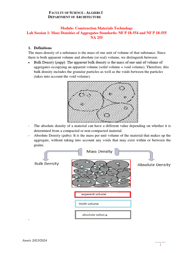 TP 1. Mass Density Daa | PDF | Density | Volume