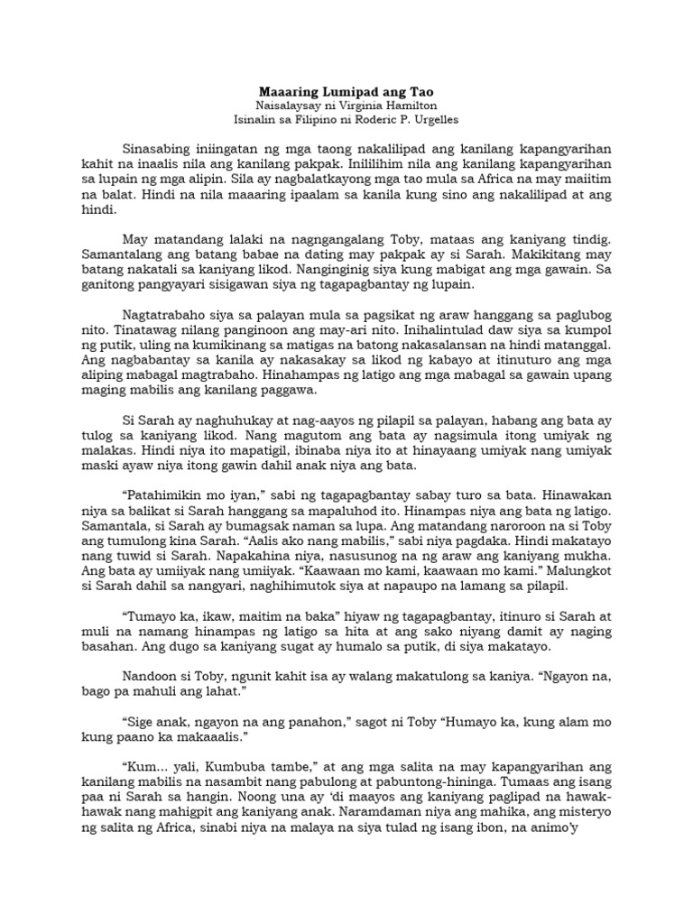 Maaaring Lumipad Ang Tao | PDF