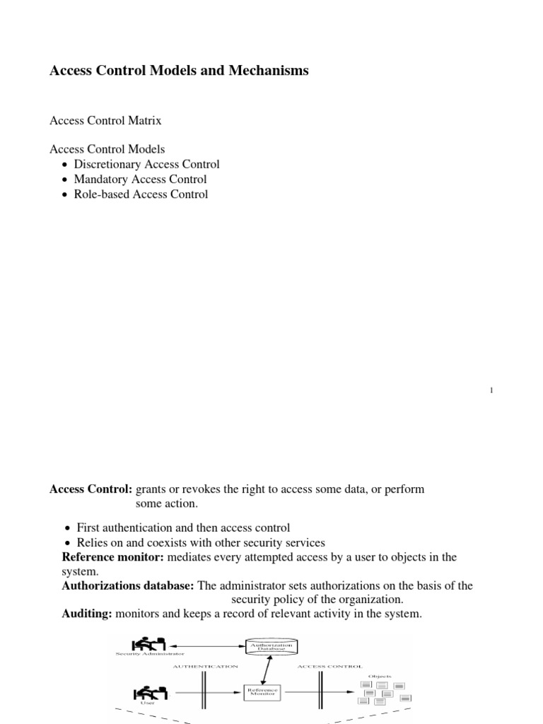 Lecture 2 Access Control (Part 2) | PDF | Access Control | Computer ... Lecture 2 Access Control (Part 2) | PDF | Access Control | Computer ...