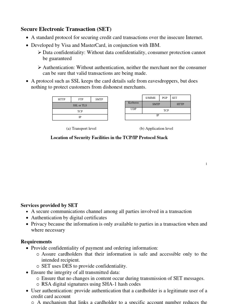 Lecture 5 (SET) | PDF | Public Key Cryptography | Credit Card