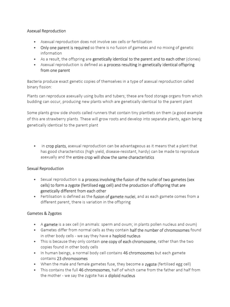 Reproduction in Plants Notes | PDF | Sexual Reproduction | Flowers