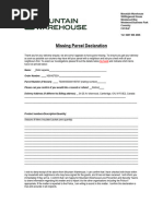 Courier Declaration Format For Non Commercial Value | PDF