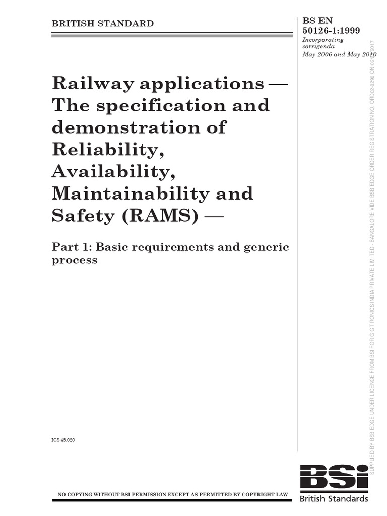 Railway Applications - The Specification and Demonstration of ...