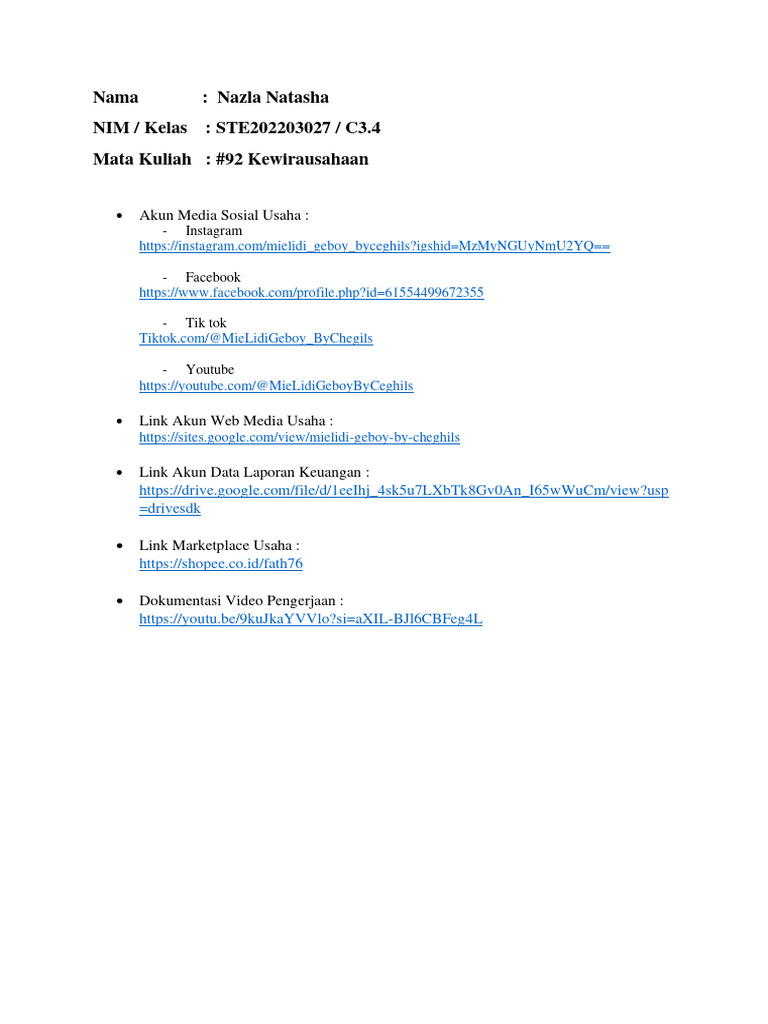 Nazla Natasha Ste202203027 c3.4 Uas Kwu | PDF