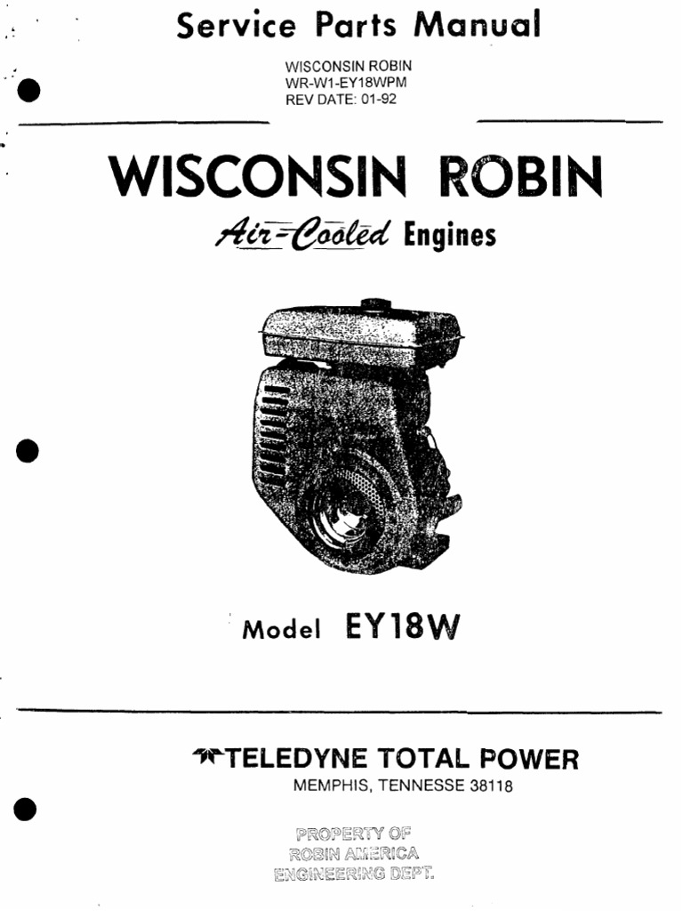 Wisconsin Robin Engine Parts Guide | PDF | Screw | Washer (Hardware)