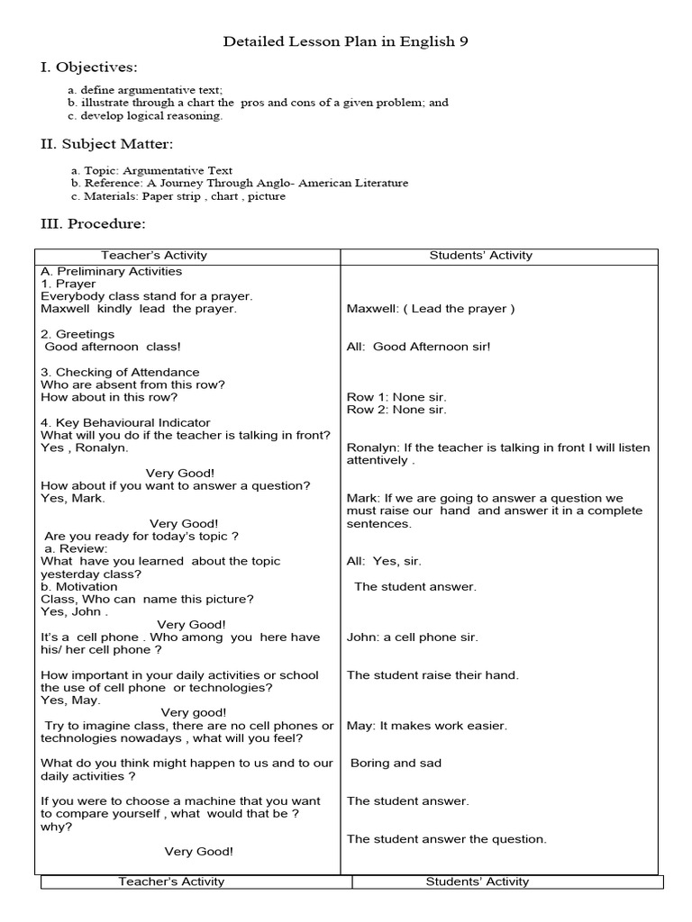 Detailed Lesson Plan in English 9 | PDF | Telephone | Human Communication
