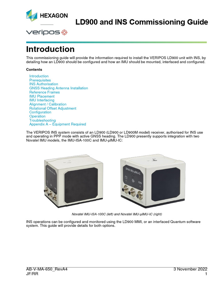 LD900 INS Commissioning Guide | PDF | Inertial Navigation System ...