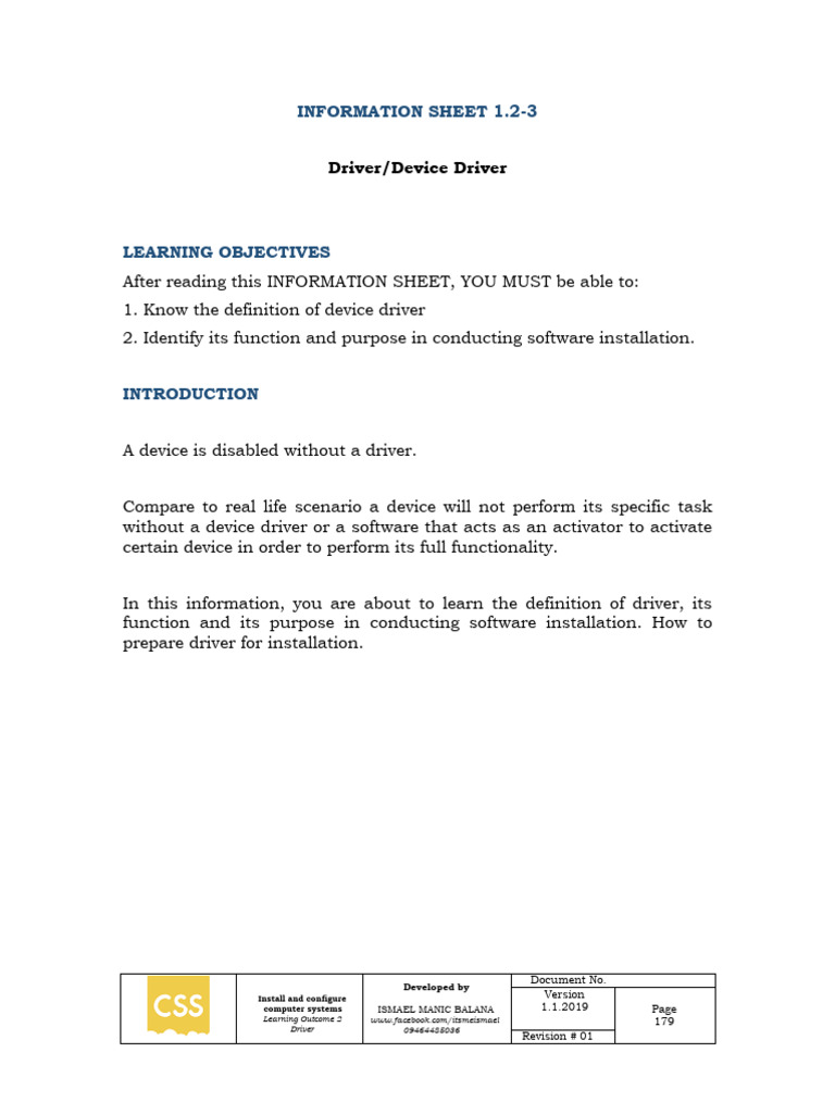 Module 1 - Driver | PDF | Device Driver | Computer Hardware