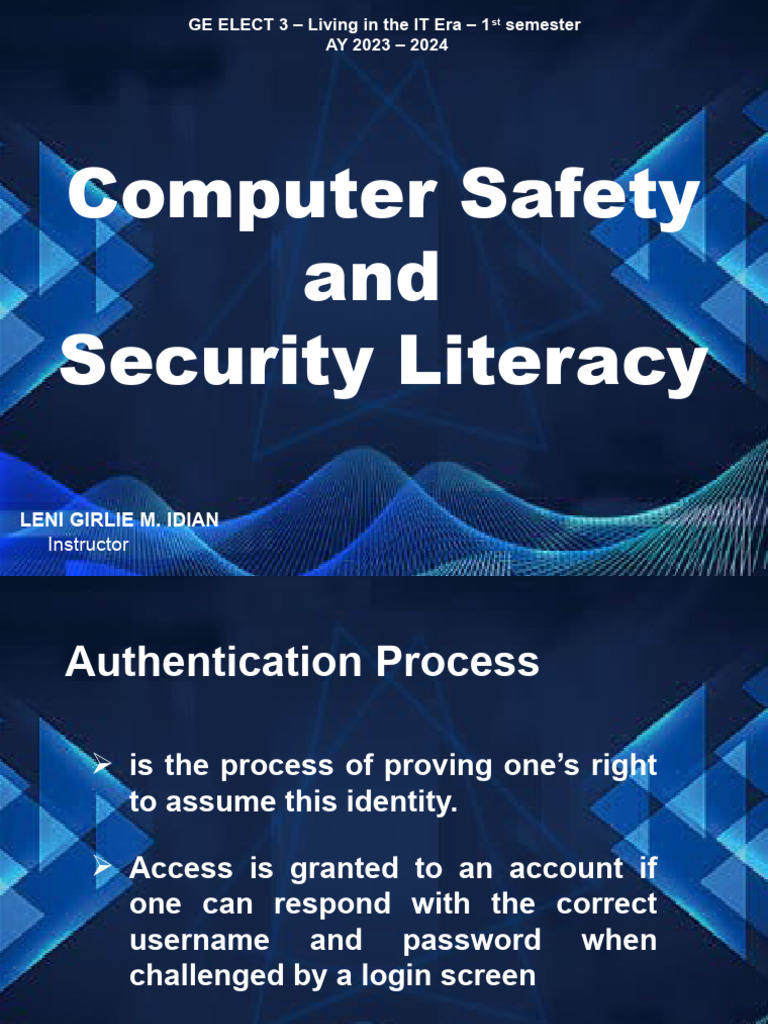 Lite Final Security Literacy | PDF | Password | User (Computing)