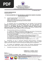 Division Memorandum - 16 Second City FPTA General Assembly | PDF ...