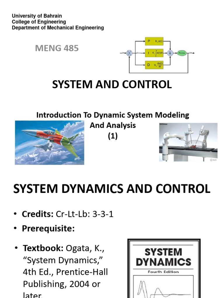 Introduction To Dynamic System Modeling and Analysis | PDF | Control Theory | Nonlinear System