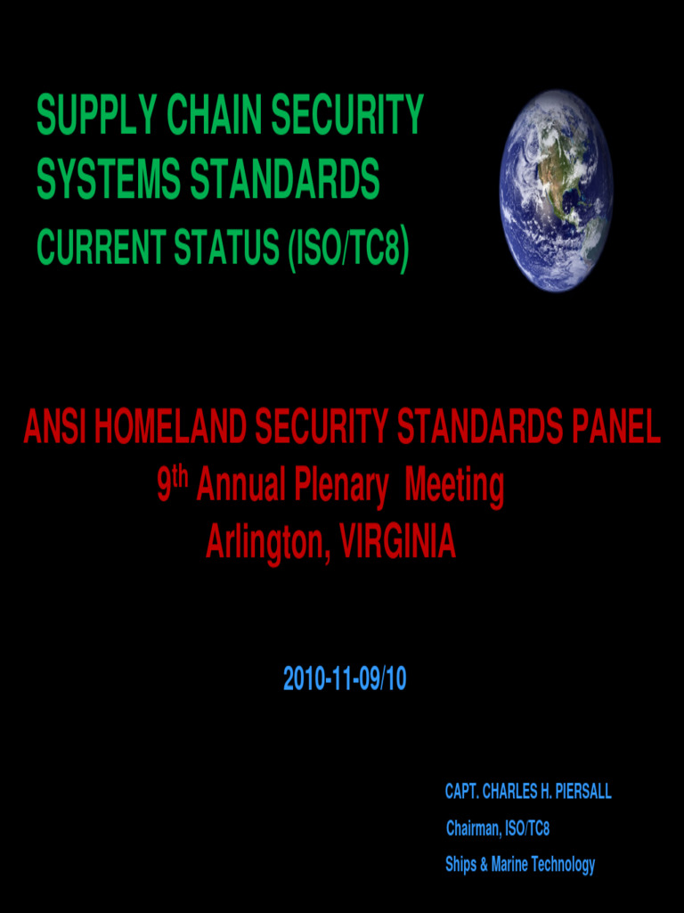 Supply Chain Security Systems Standards | PDF | Supply Chain ...