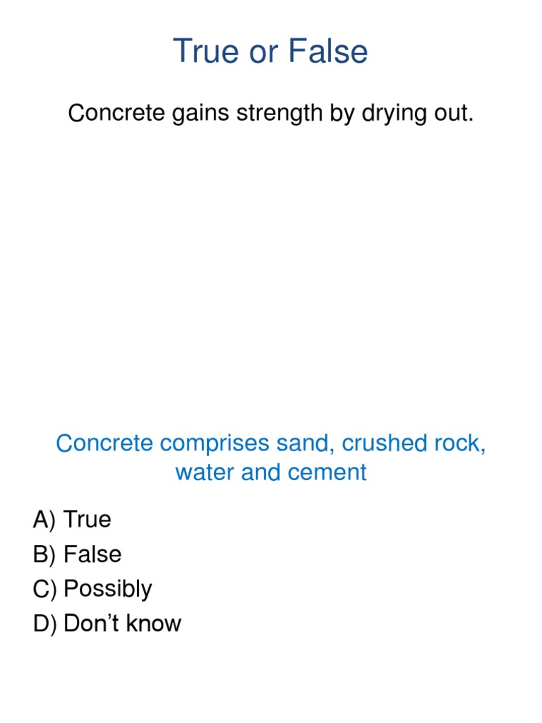 Concrete Facts Quiz: True or False | PDF | Travel | Art